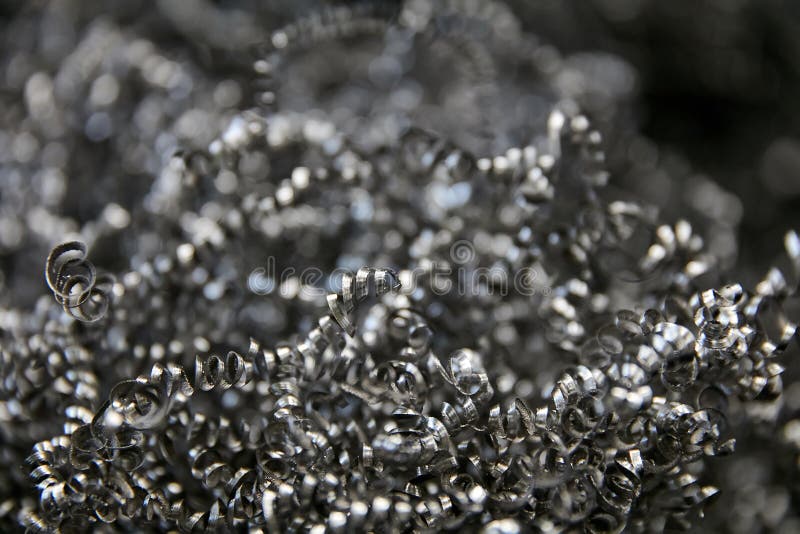 Metal Shavings. Metalworking and Materials Stock Photo - Image of ...