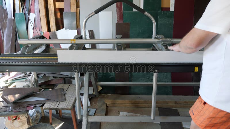 Metal Sheet Bending. Construction of a Private House. Stock Footage ...