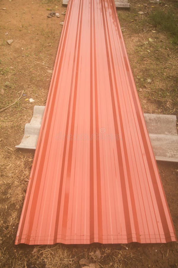 Metal sheet stock image. Image of roof, metal, panel - 184819357