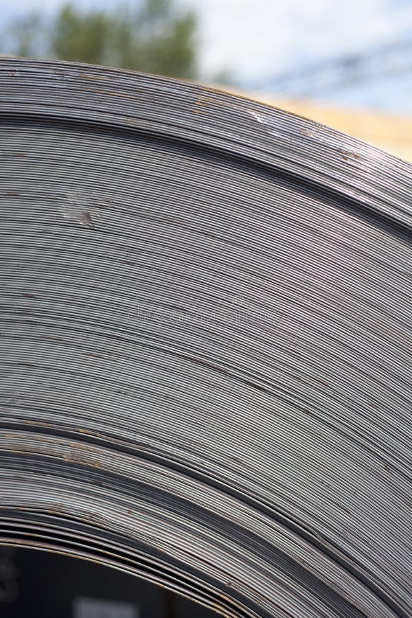 Metal sheet in coil stock photo. Image of coil, pattern - 56699768