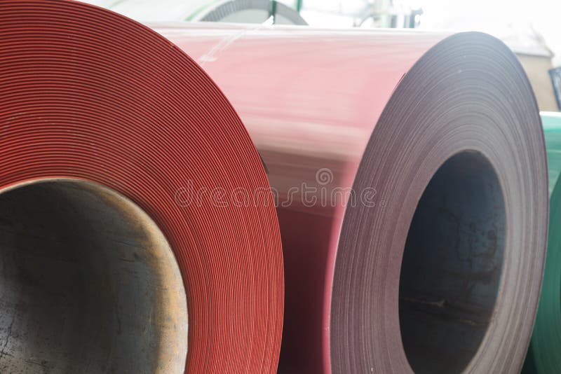 Metal Sheet Coil for Roof Manufacturing ; Stock Photo - Image of iron ...