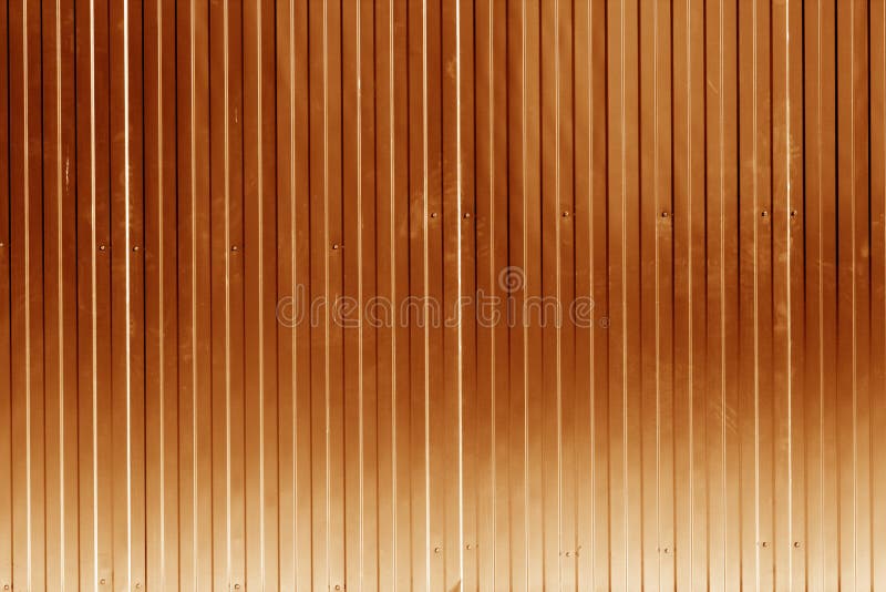 Metal Sheet Fence Texture in Orange Color Stock Image - Image of ...