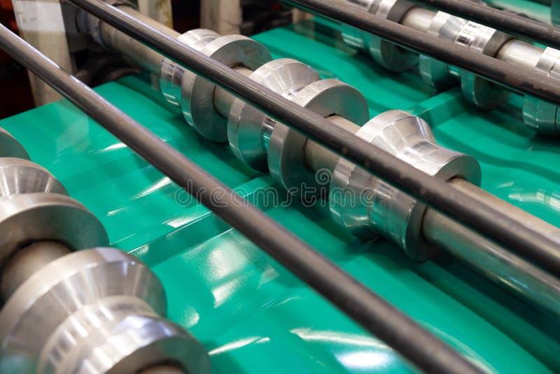 Metal Sheet Forming Machine in the Factory Stock Image - Image of ...
