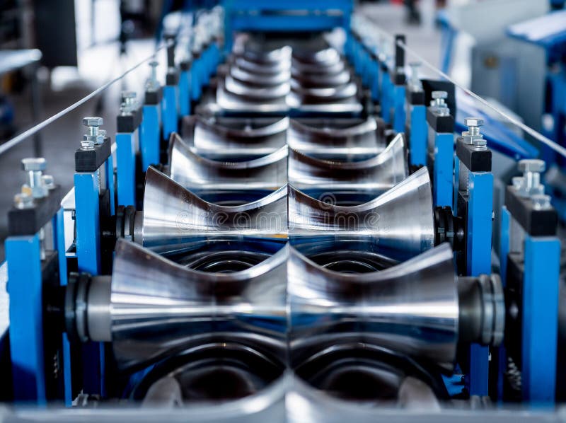 Metal Sheet Forming Machine at the Modern Metalwork Factory. Stock ...