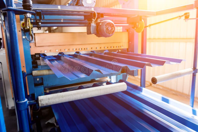 Metal Sheet Forming Machine at the Modern Metalwork Factory. Stock ...