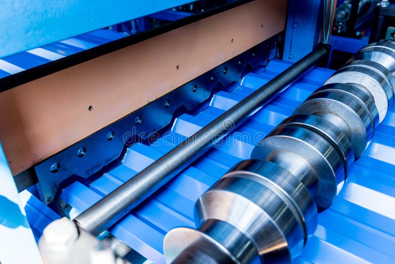 Metal Sheet Forming Machine at the Modern Metalwork Factory. Stock ...