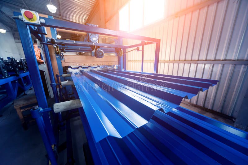 Metal Sheet Forming Machine at the Modern Metalwork Factory. Stock ...