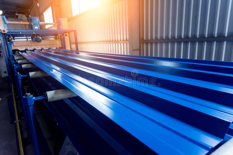 Metal Sheet Forming Machine at the Modern Metalwork Factory. Stock ...