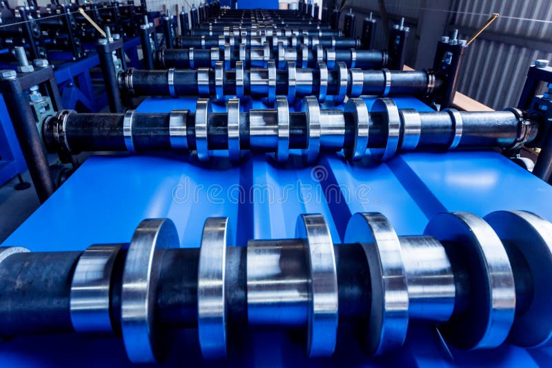 Metal Sheet Forming Machine at the Modern Metalwork Factory. Stock ...