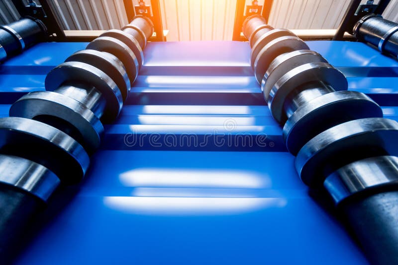 Metal Sheet Forming Machine at the Modern Metalwork Factory. Stock ...