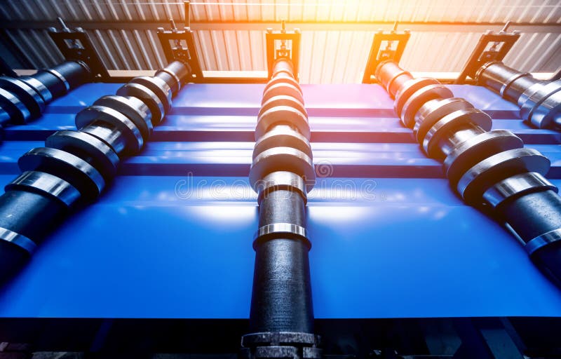 Metal Sheet Forming Machine at the Modern Metalwork Factory. Stock ...