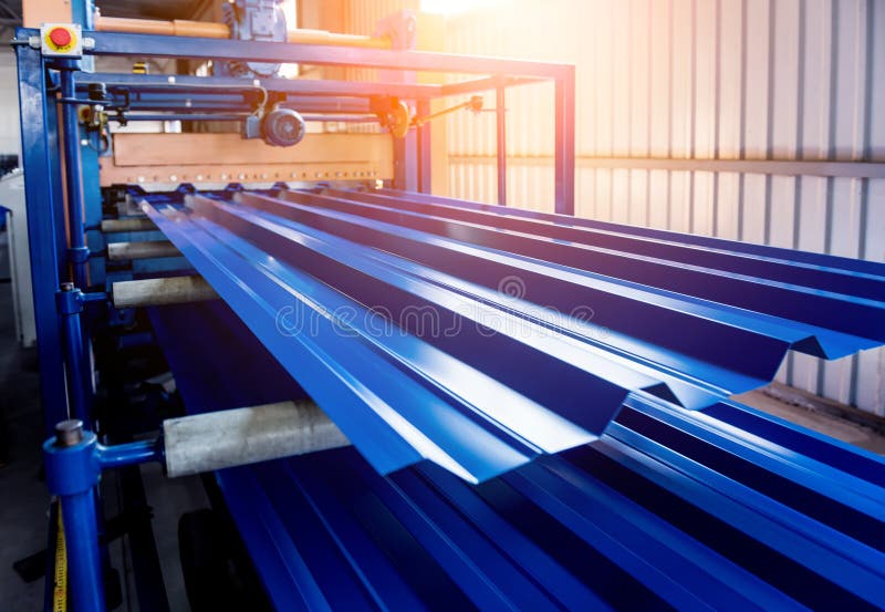 Metal Sheet Forming Machine at the Modern Metalwork Factory. Stock ...