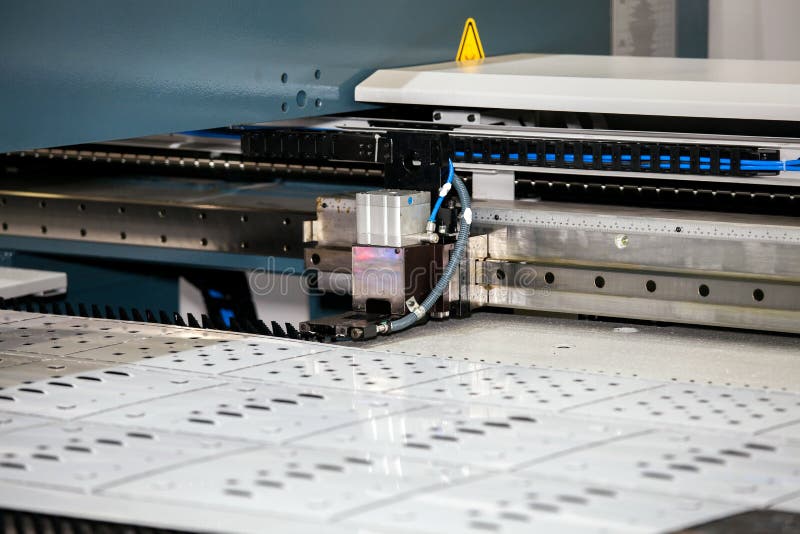 Metal Sheet Punching Machine Stock Image - Image of machine, craft ...