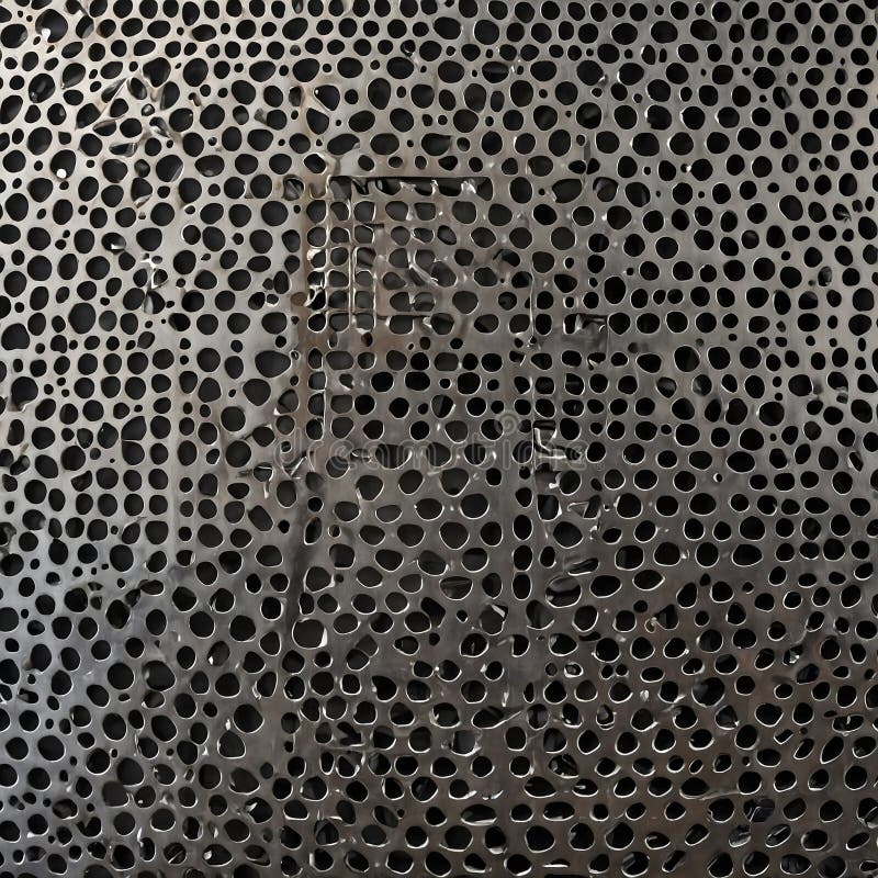 Metal Sheet with Round Perforations and Sleek Modern Finish Stock Photo ...