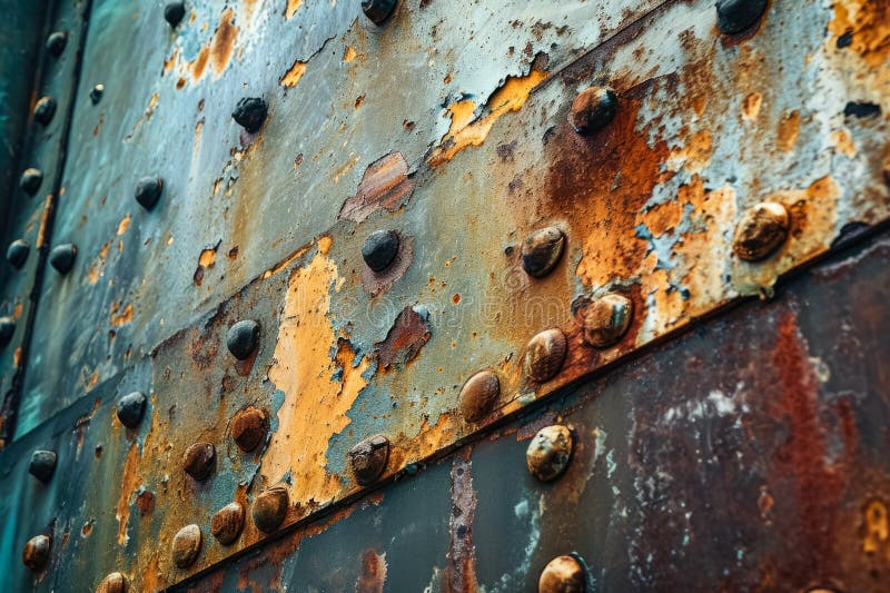 Metal Sheet with Rust and Holes Stock Illustration - Illustration of ...