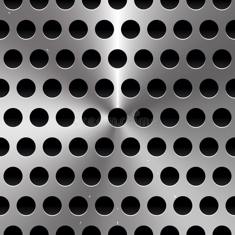 Perforated Metal Background Stock Vector - Illustration of chrome ...