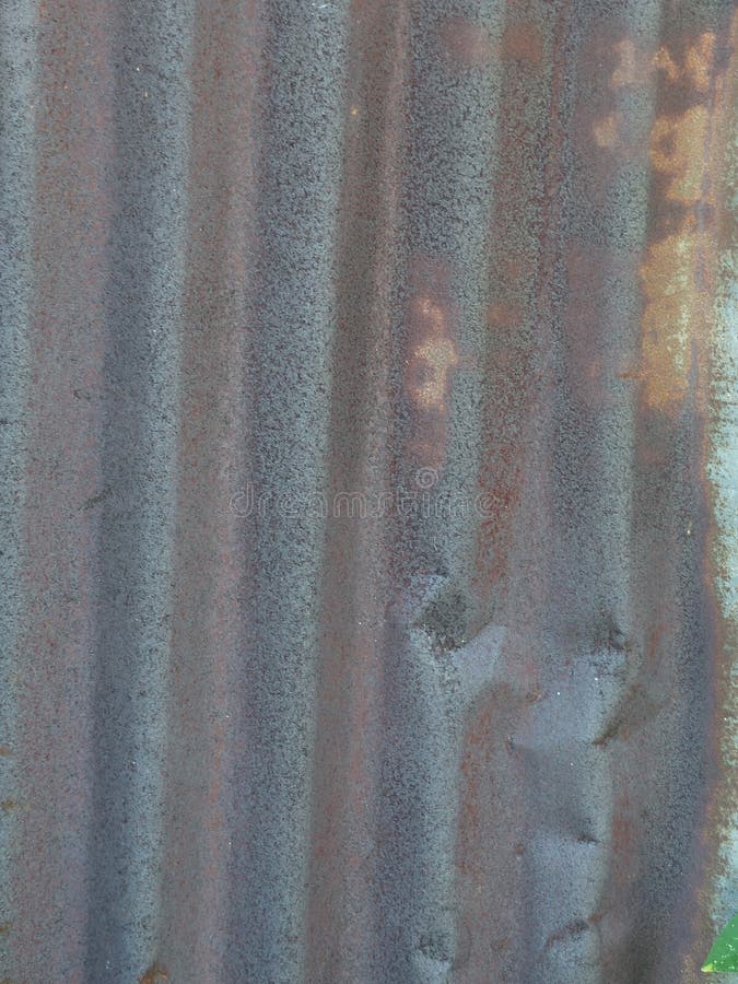 The Metal Sheet is Used As a Wavy Roof that Has a Rusty Texture Stock ...