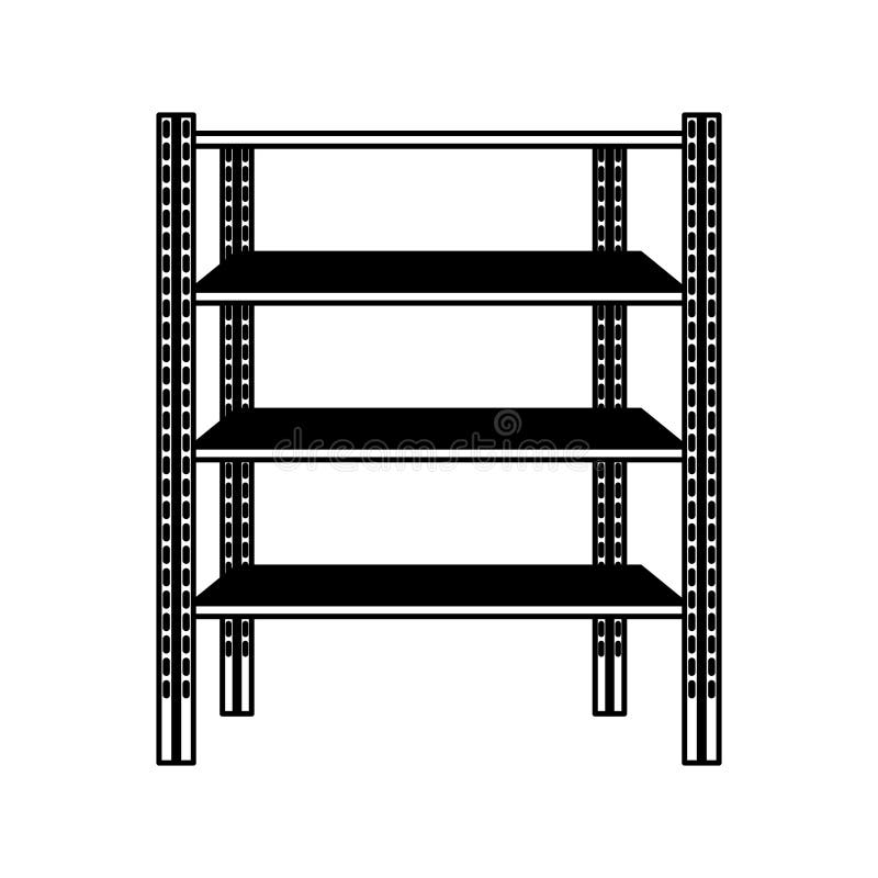 Metal shelf isolated icon stock vector. Illustration of flat - 91291229