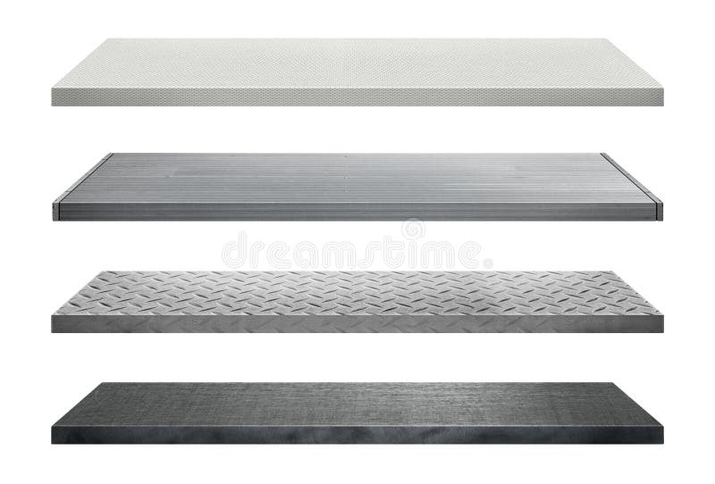 Metal Shelves Made of Steel Isolated on White Background Stock Photo ...