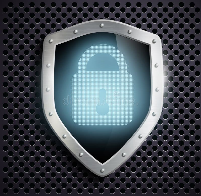 Metal shield stock vector. Illustration of allowed, power - 50848532