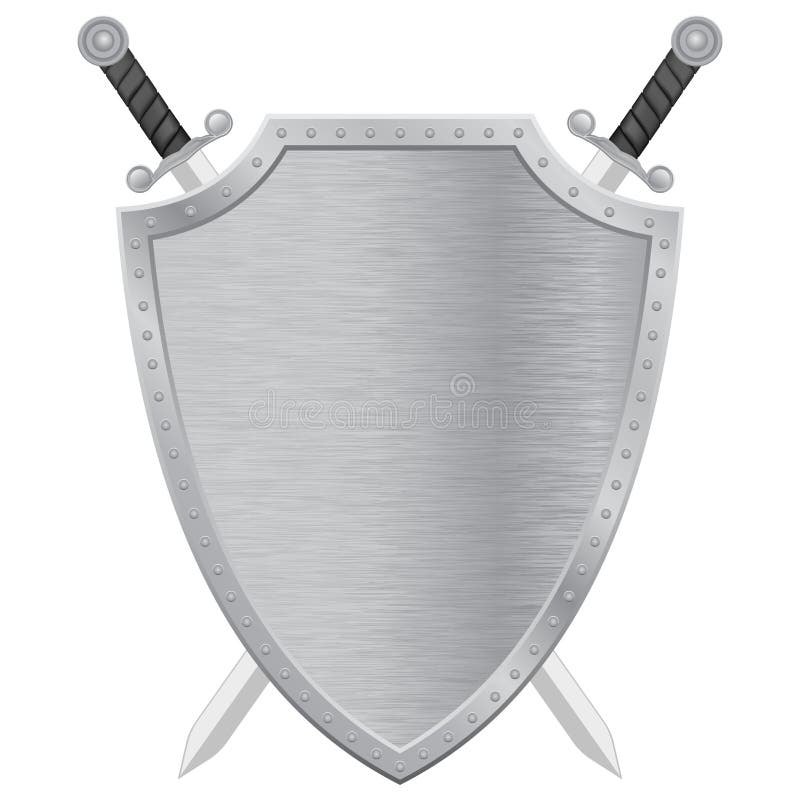 Shield and Two Crossed Swords Icon in Flat Style on Transparent ... Shield and Two Crossed Swords Icon in Flat Style on Transparent ...