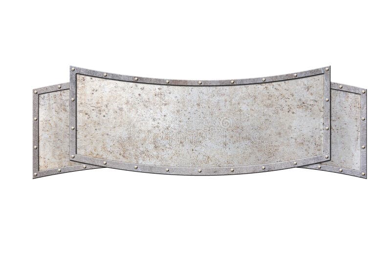 Metal Shield Empty Place Text Isolated White Stock Photos - Free ...