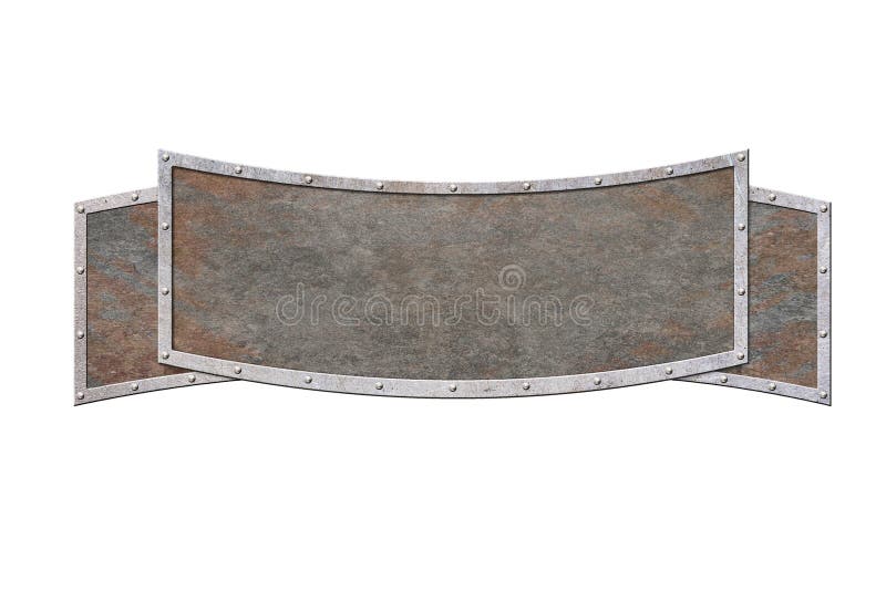 Metal Shield with Empty Place for Text Isolated on White Stock Image ...