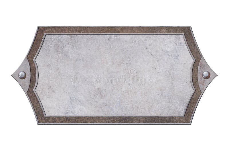 Metal Shield Empty Space Text Isolated White Stock Photos - Free ...