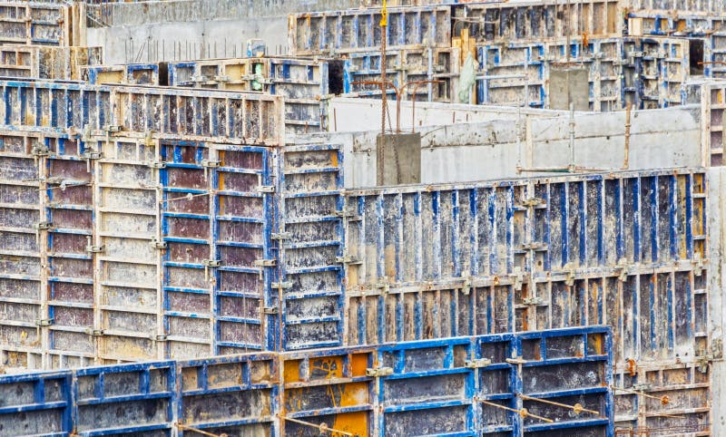 Metal Shields for Fixing Concrete Structures Stock Photo - Image of ...