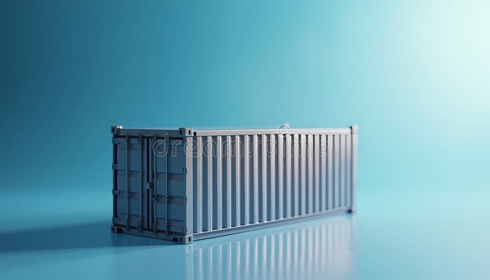 Single Shipping Container stock illustration. Illustration of ...