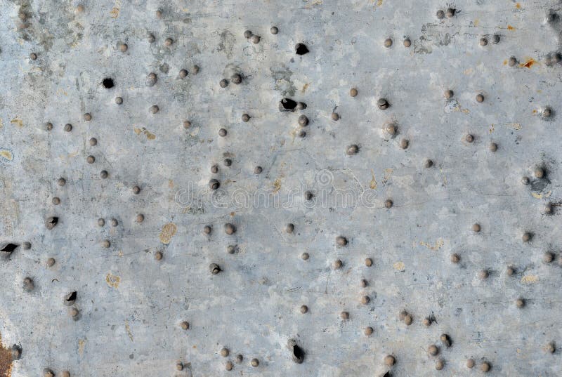Dents of Bullets on a Metal Surface Stock Image - Image of gray ...