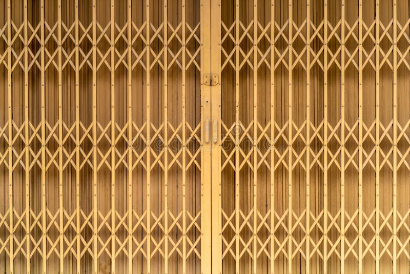 Metal shutter gate stock photo. Image of iron, shutter - 78967258