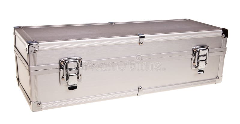 Metal silver case. stock image. Image of isolated, metal - 17781931