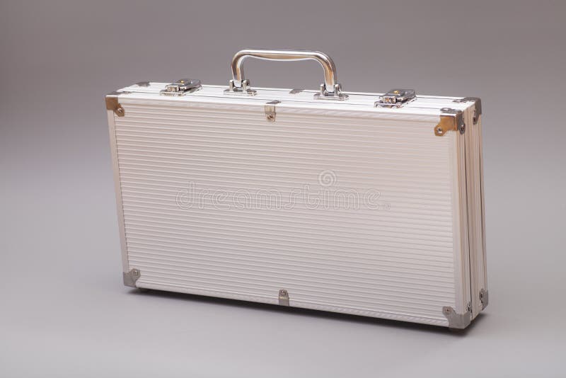 Metal silver case stock image. Image of metal, safe, business - 55972029