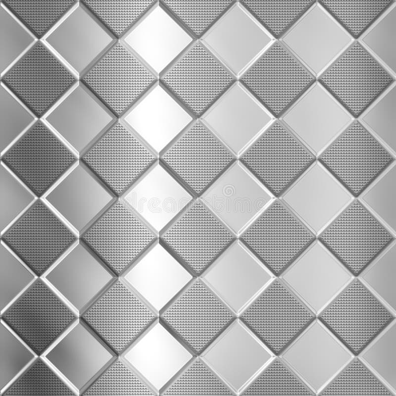 Metal Silver Checked Pattern Stock Illustration - Illustration of sheet ...