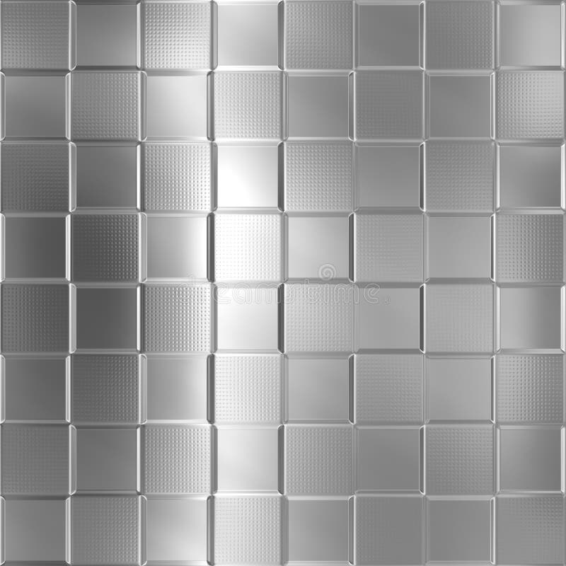 Metal Silver Checked Pattern Stock Illustration - Illustration of dark ...