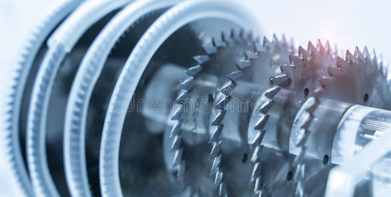 Metal Silver Circular Saw Blades for Work As Industrial Tool Stock ...