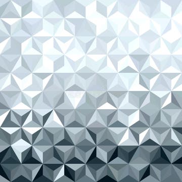 Metal Silver 3d Geometry Low Poly Seamless Pattern Stock Vector ...