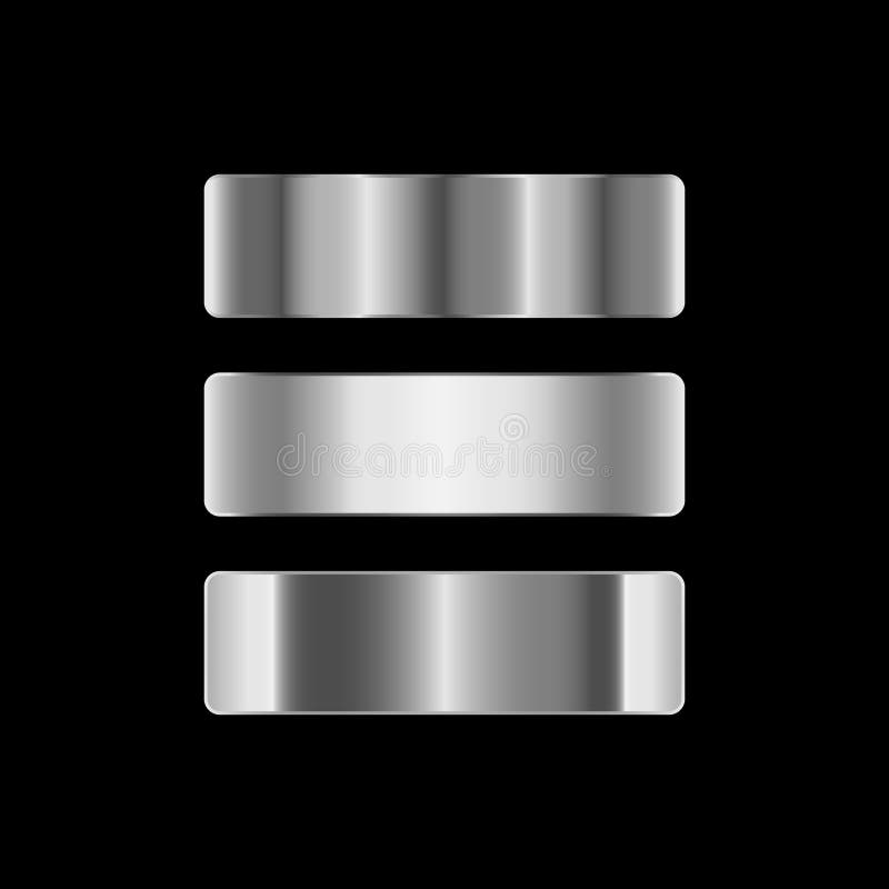 Metal Silver Gradient Color Swatches Vector Stock Vector - Illustration ...