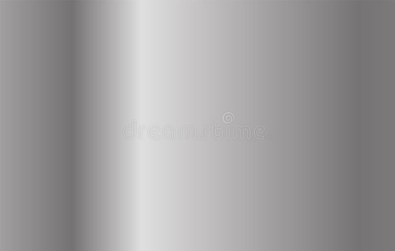 Metal Silver Gradient. Gray Shiny Aluminum Shapes Stock Vector ...
