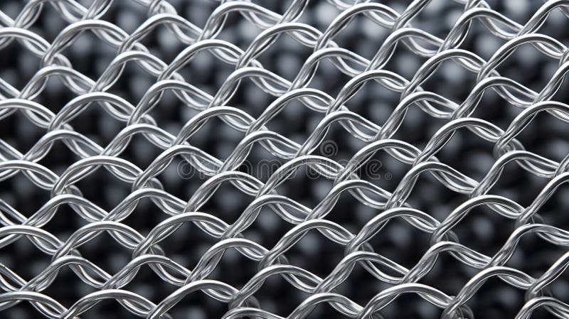Metal Silver Mesh Background Under White Light. Generative Ai Stock ...