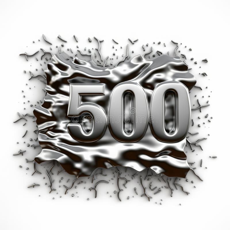 Metal Silver Number 500 for Birthday or Anniversary. Number on the ...