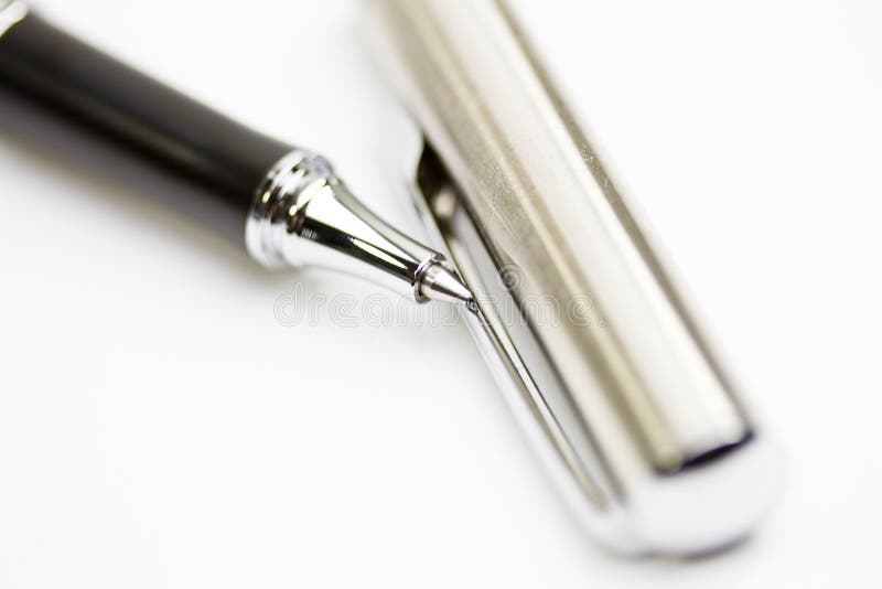 Metal silver Pen stock image. Image of business, concept - 32999805