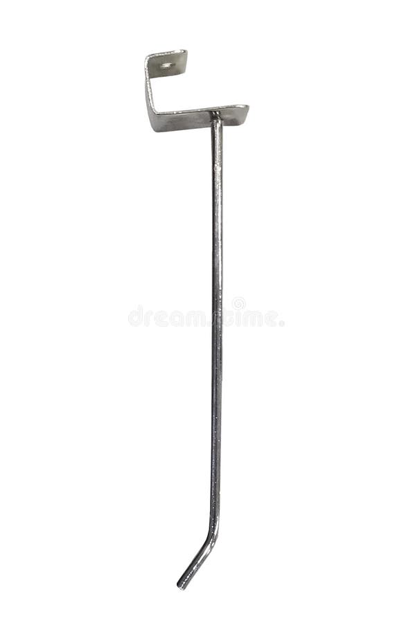 Metal Silver Plate and Stick on White Background Stock Photo - Image of ...