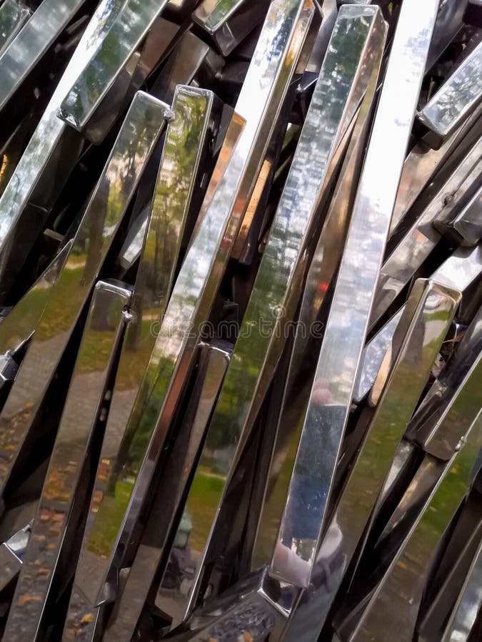 Metal Silver Trims Background. Texture of Reflection on Rough White ...