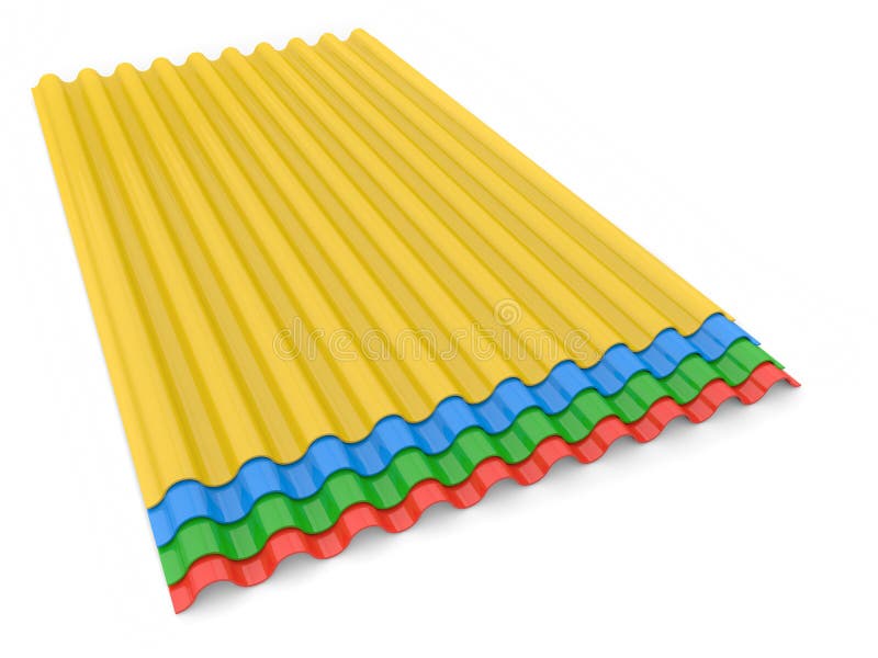 Metal Slate for Construction on a White Background. Stock Illustration ...