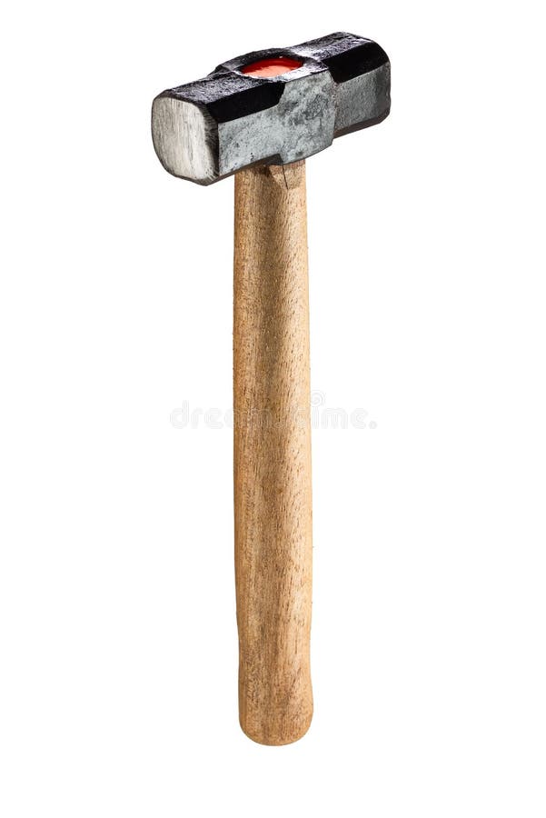 Metal Sledge Hammer Isolated on White Background Stock Photo - Image of ...