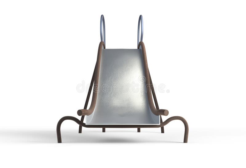 Metal Slide Playground for Children 3d Illustration Stock Illustration ...