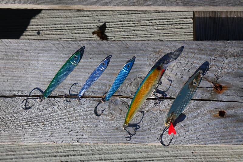 Metal slug fishing lures stock photo. Image of fishing - 255881860