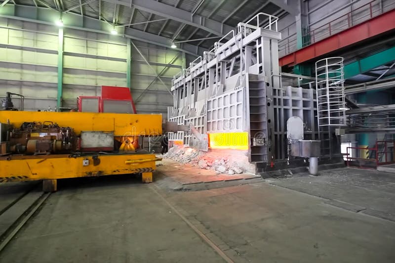 Metal Smelter, Open Hearth Furnace Stock Photo - Image of factory, cast ...